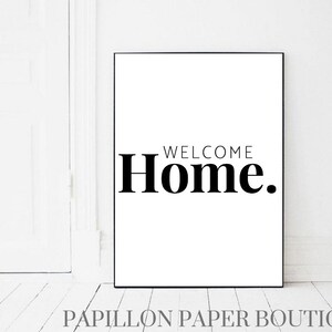 Welcome Home Printable, Welcome Home Print, Welcome Home Wall Art ...