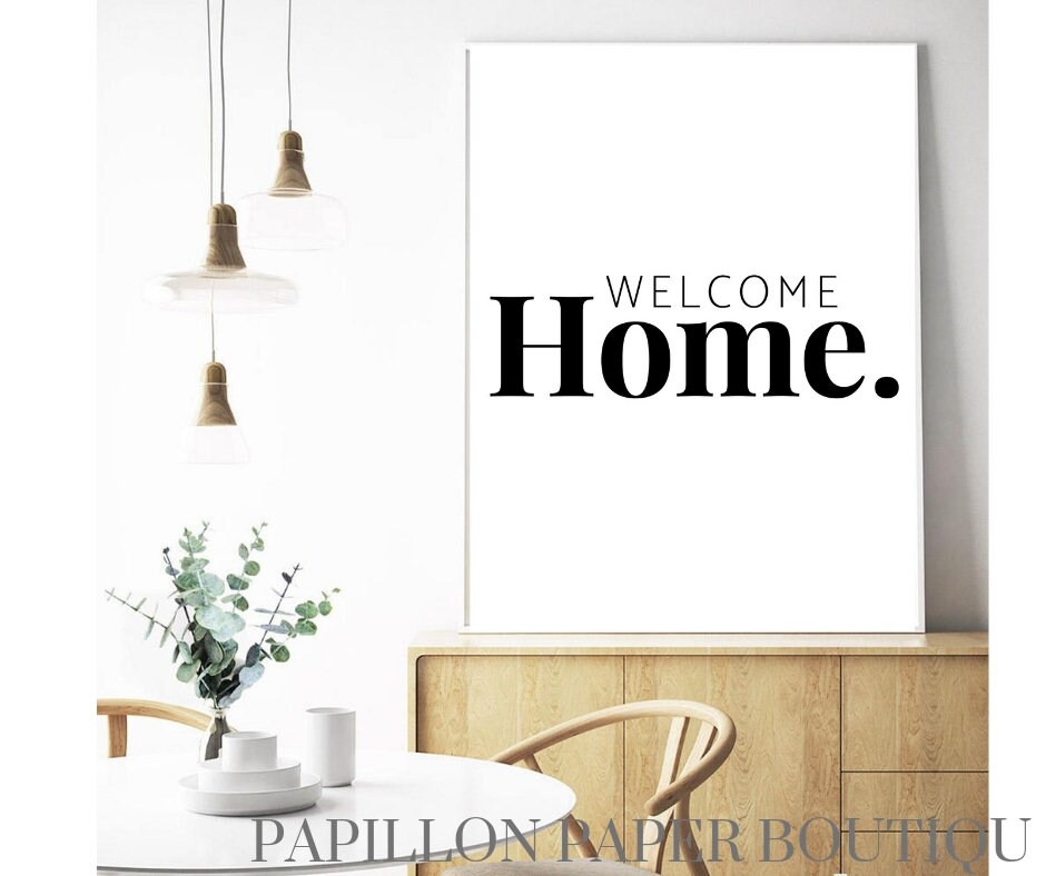 Welcome Home Printable Welcome Home Print Welcome Home Wall - Etsy