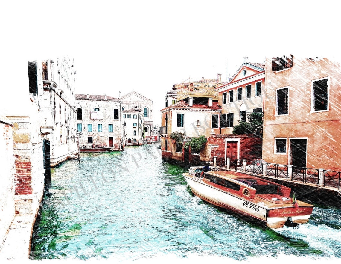 European Sketch, European Wall Art, Italy Print, European Print ...