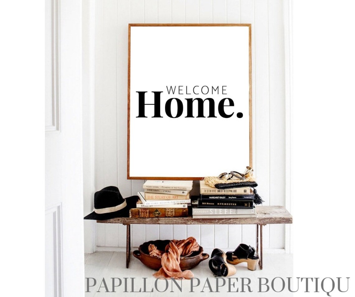 Welcome Home Printable Welcome Home Print Welcome Home Wall - Etsy