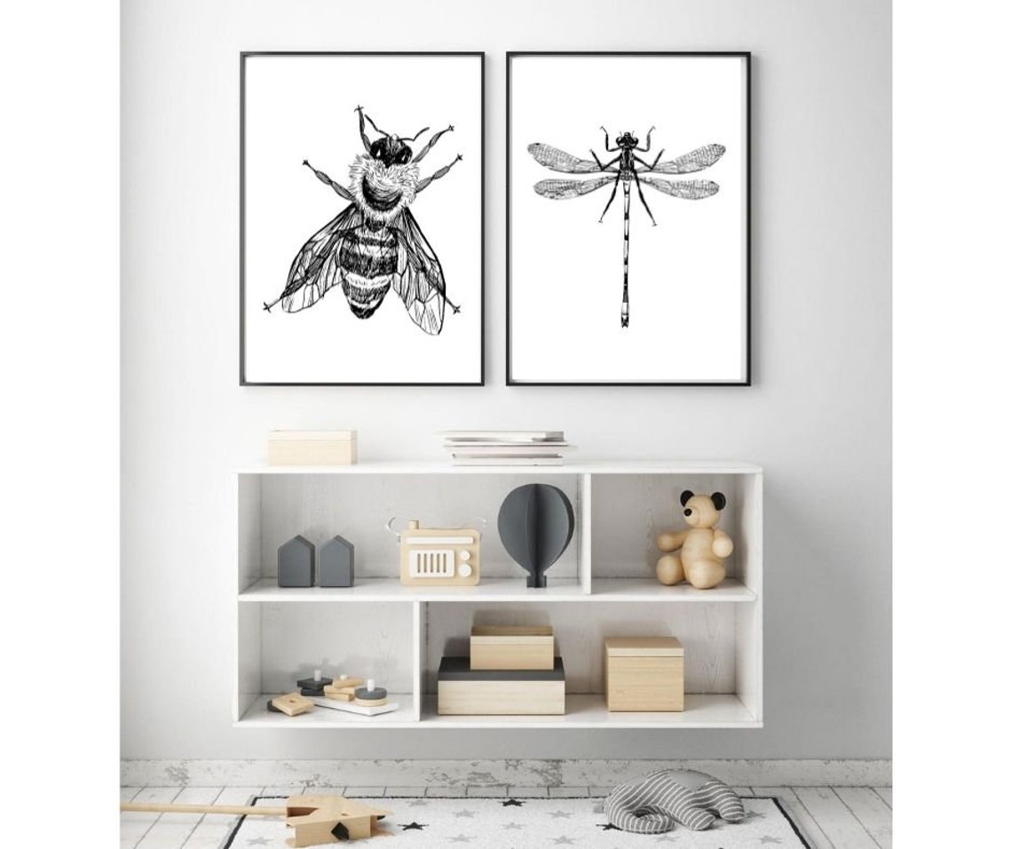 Bugs Prints, Bug Printable Art, School Room Decor, Kids Room Decor ...