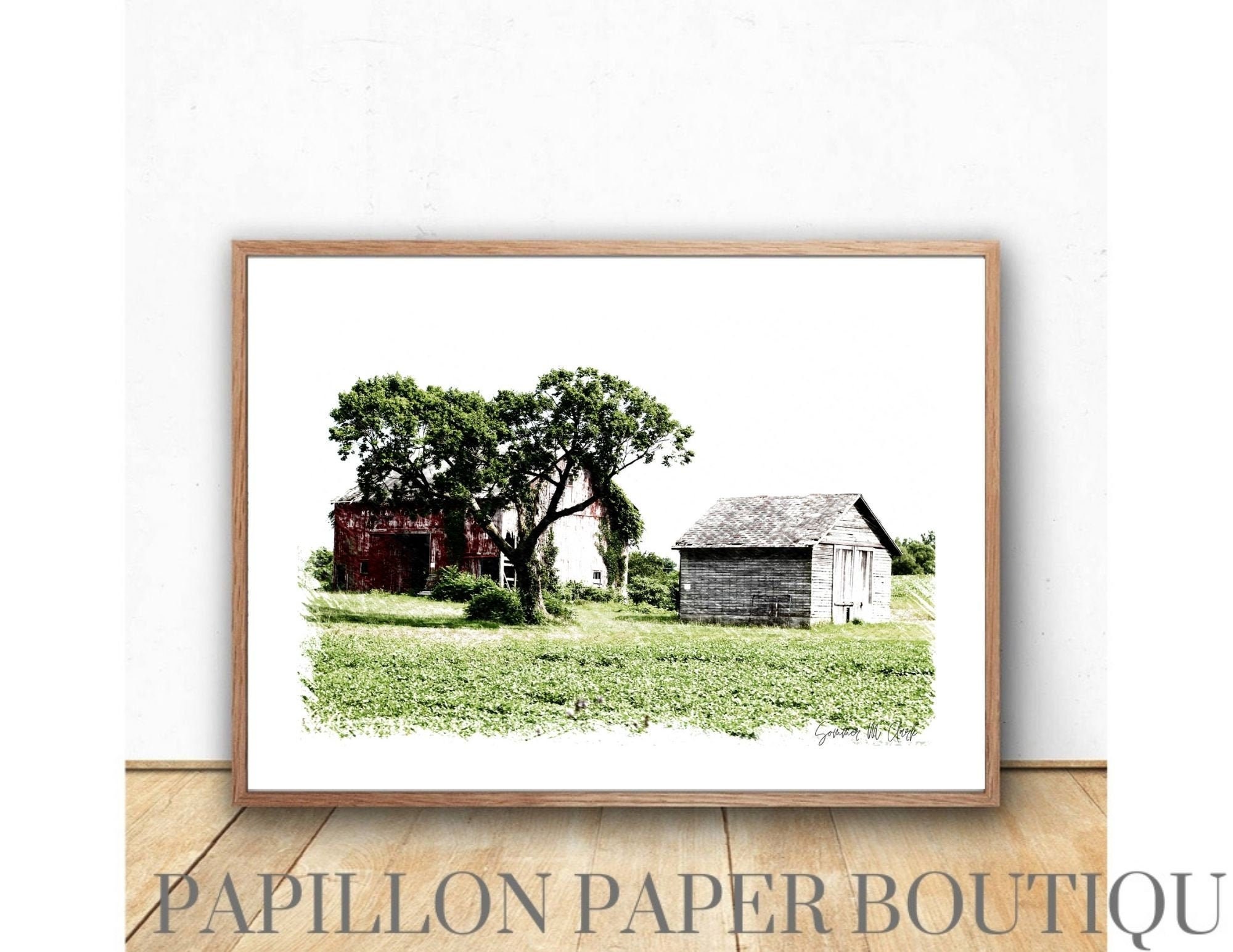 Barn Print Barn Art Barn Sketch Country Home Decor Farm - Etsy