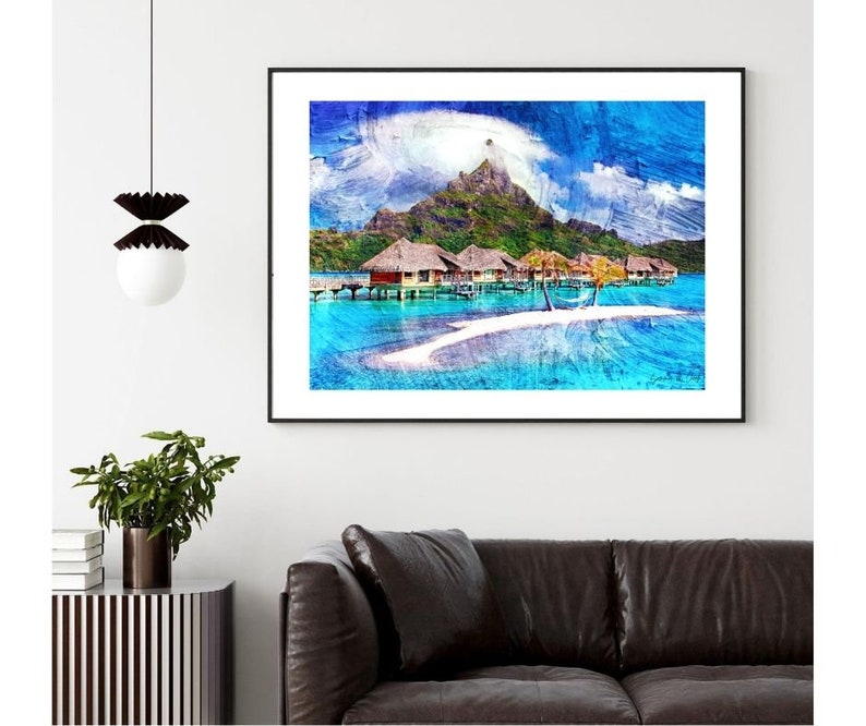French Polynesia Print, Tropical Wall Art, Coastal Wall Art, Coastal ...