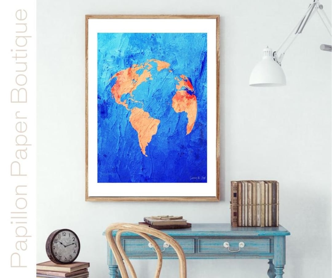 Earth Print Earth Painting Science Print Earth Poster Kids - Etsy
