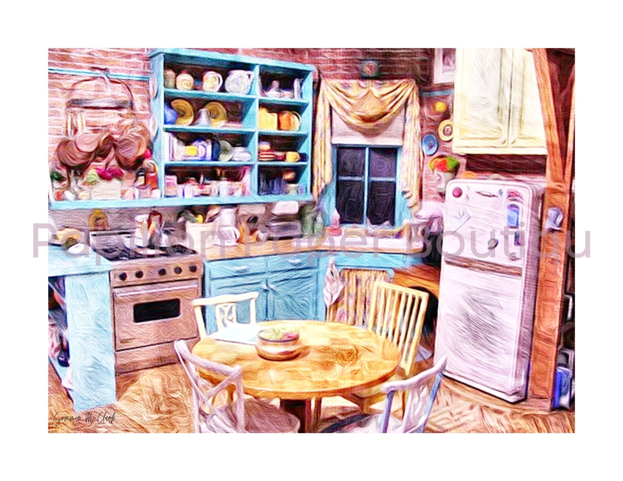 Monica's Kitchen Friends TV Show Art Wall Print, Friends Show Home ...