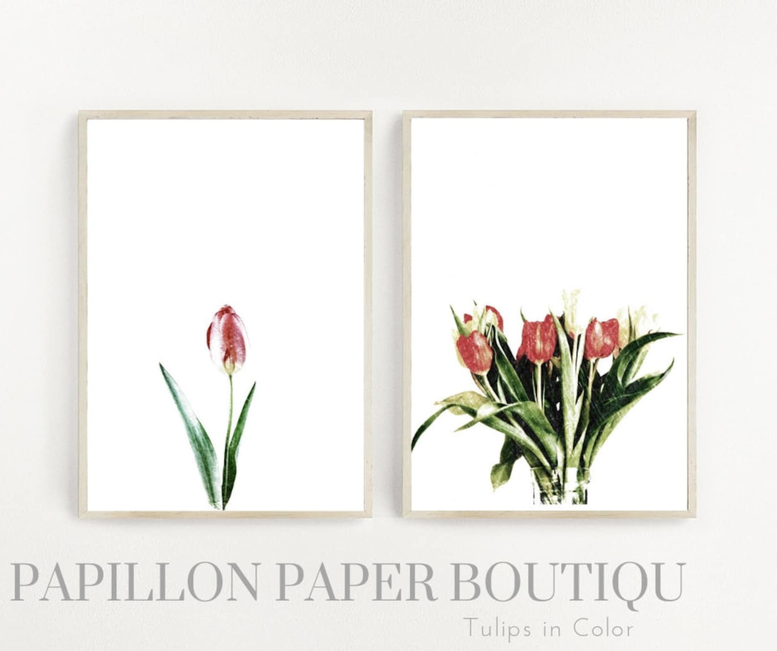 Tulip Printflower Printfloral Wall Artflowers Printtulip - Etsy