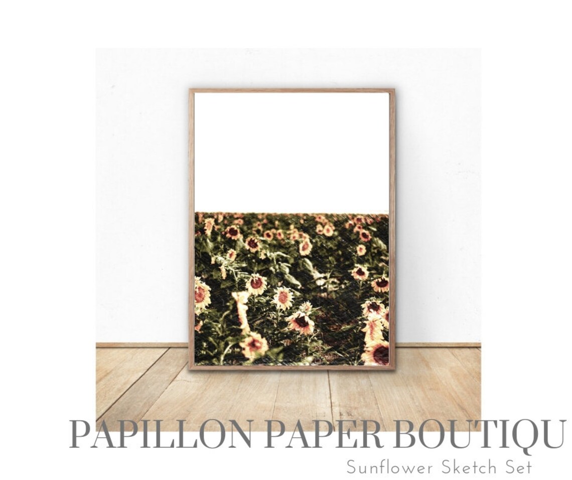 Set of Sunflower Prints, Sunflower Decor, Flower Poster, Sunflower ...