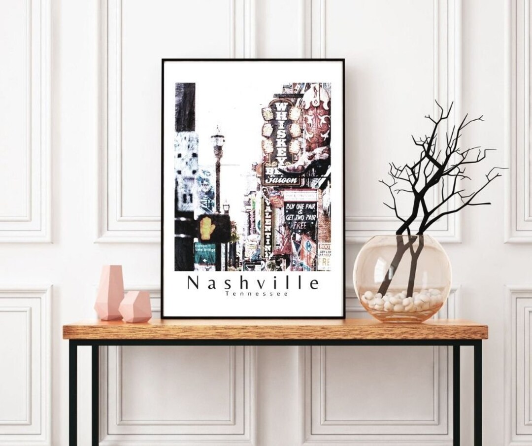 Nashville Print, Poster, Nashville Wall Art, Nashville Tennessee Print ...