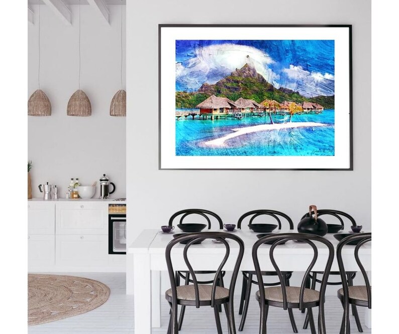 French Polynesia Print Tropical Wall Art Coastal Wall Art | Etsy