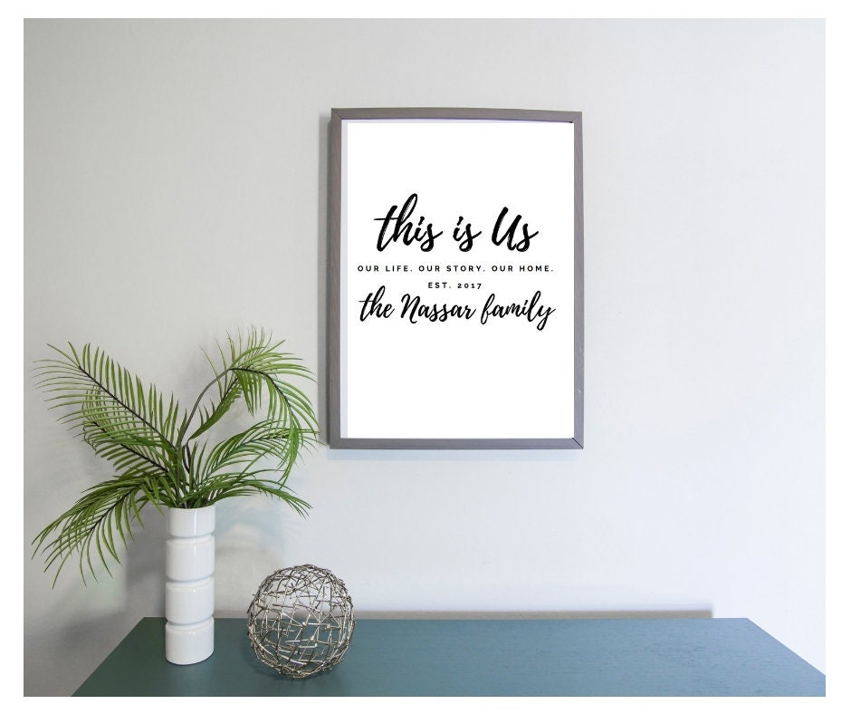 This is Us Custom Prints, This is Us Custom Design, This is Us Frame ...
