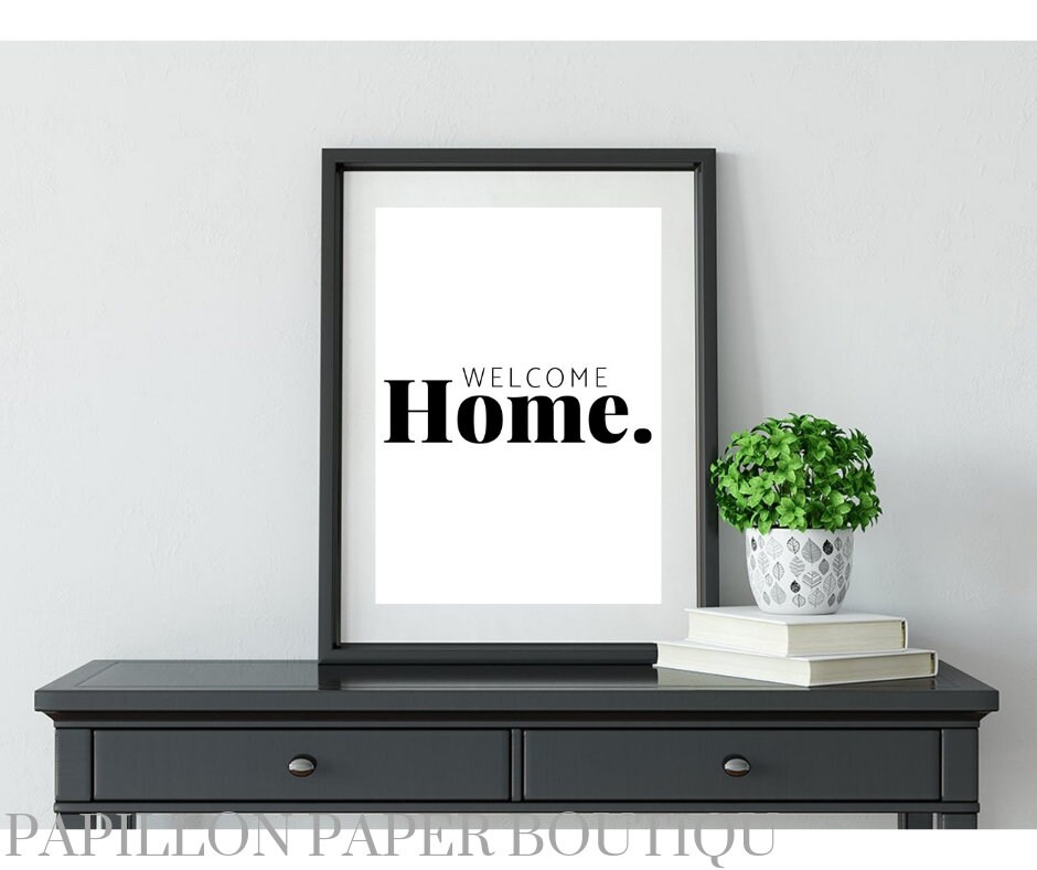 Welcome Home Printable Welcome Home Print Welcome Home Wall - Etsy