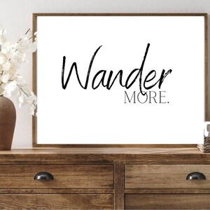 Wander More Print, Wanderlust, Nursery Wall Art, Inspirational Prints ...