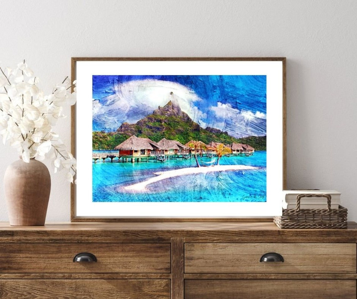French Polynesia Print Tropical Wall Art Coastal Wall Art | Etsy