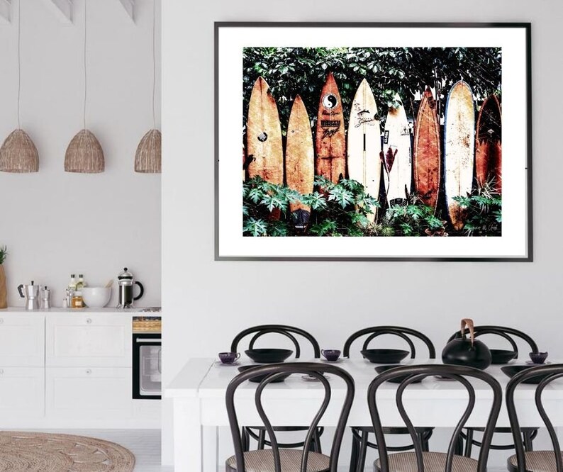 Beach Wall Art, Surf Board Art, Coastal Wall Art, Beach Painting Print ...