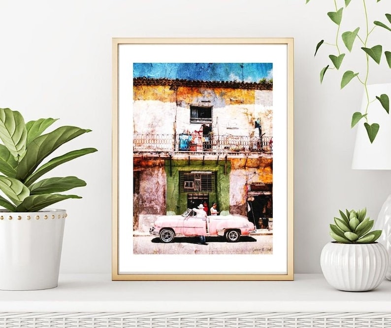 Classic Car Print, Cuba Wall Art Print, Havana Cuba Prints, Travel ...