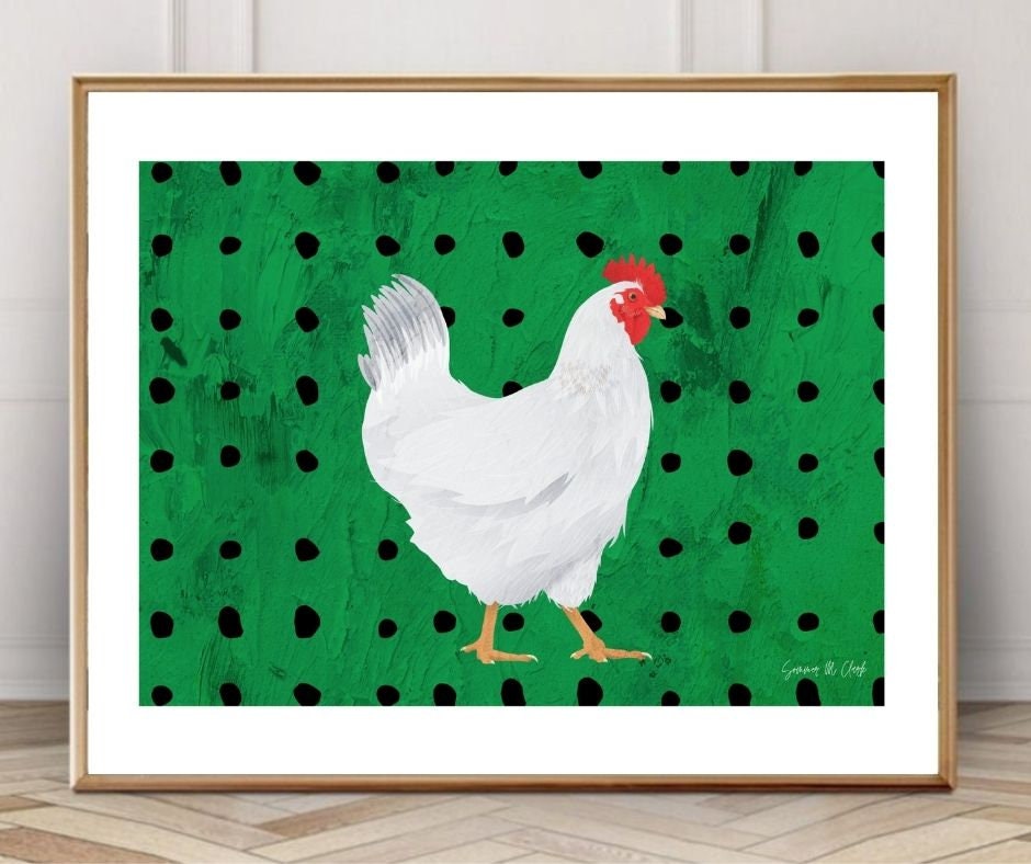 Chicken Pop Art Print, Farm Print, Farmhouse Wall Art, Chicken Wall Art ...