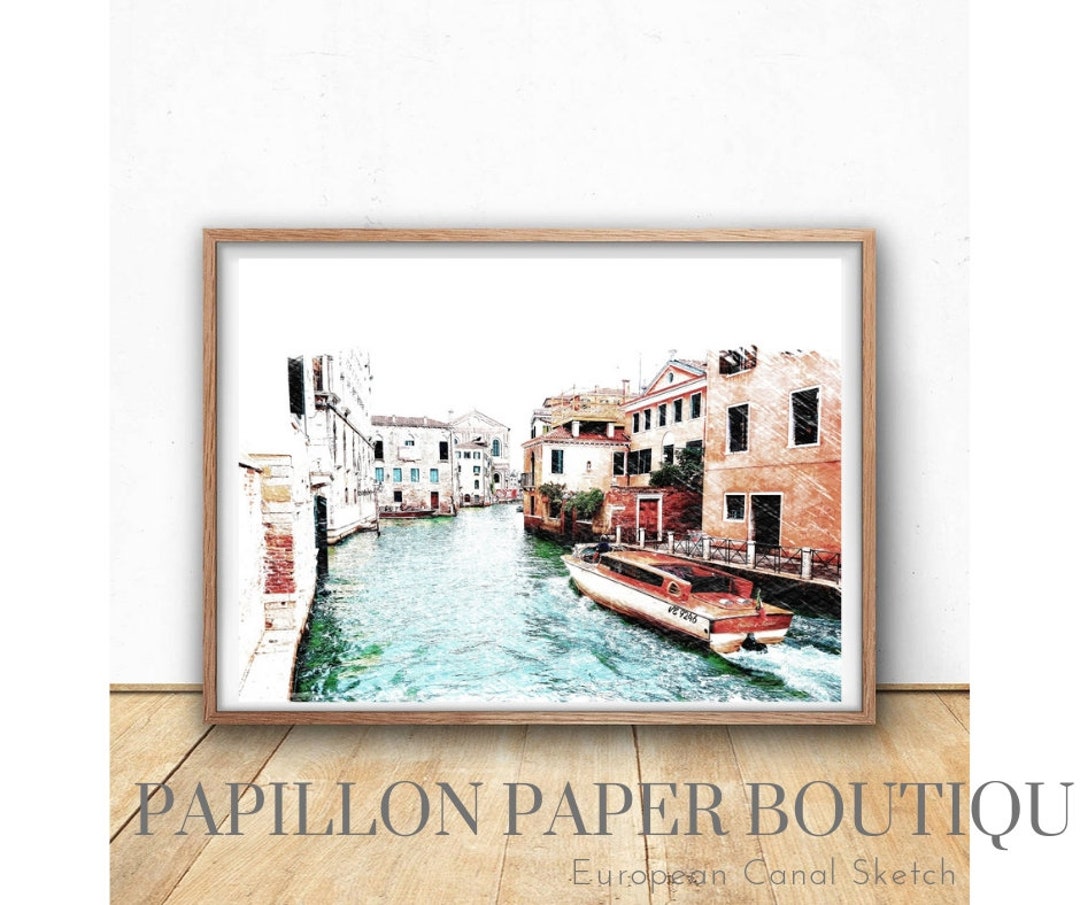 European Sketch, European Wall Art, Italy Print, European Print ...