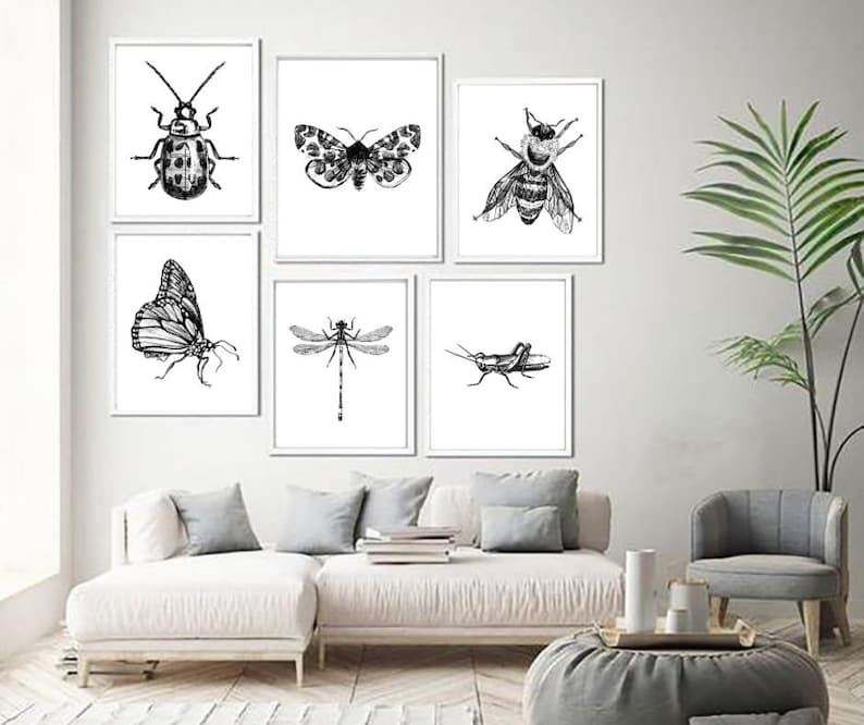 Bugs Prints, Bug Printable Art, School Room Decor, Kids Room Decor ...