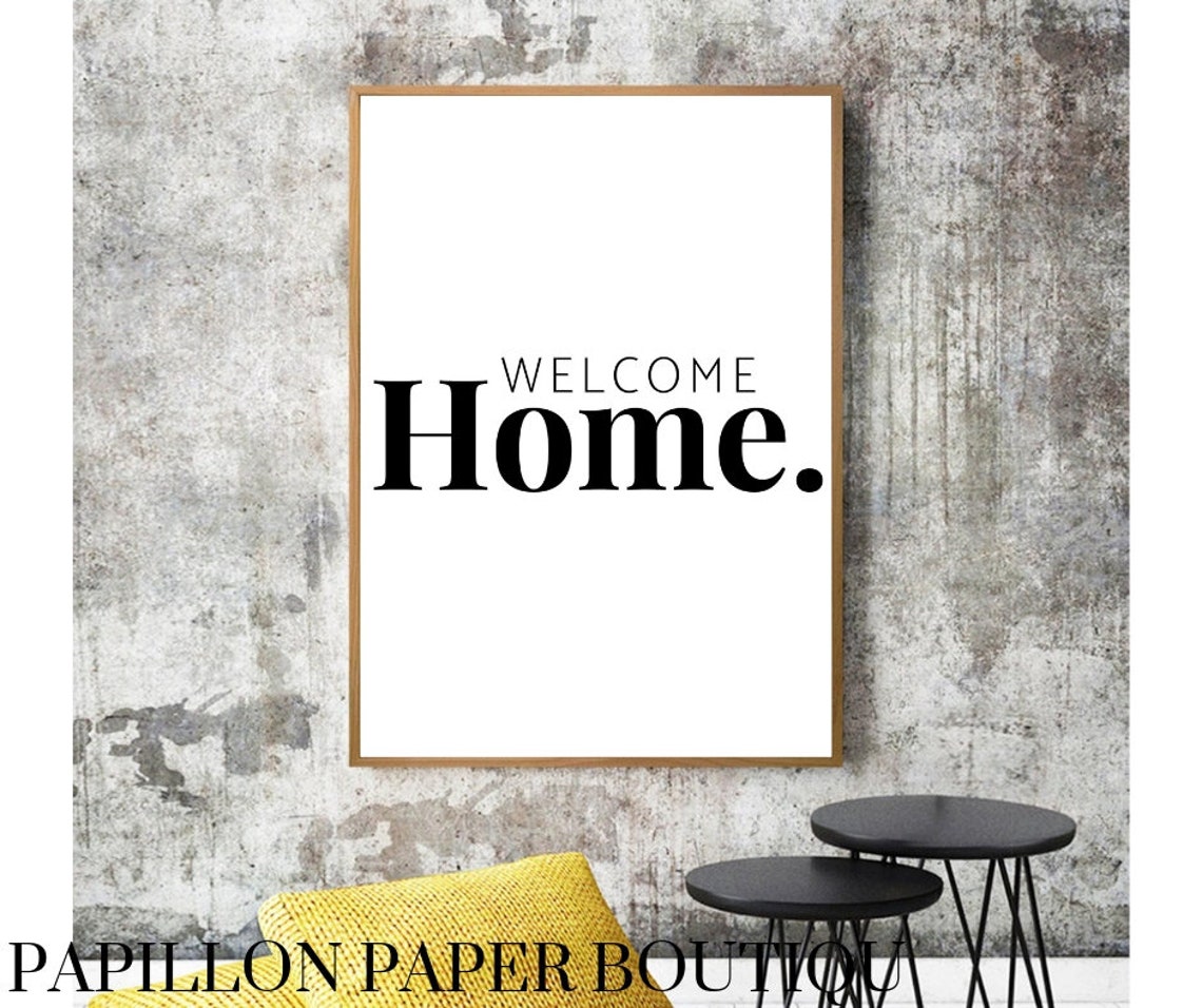 Welcome Home Printable Welcome Home Print Welcome Home Wall - Etsy