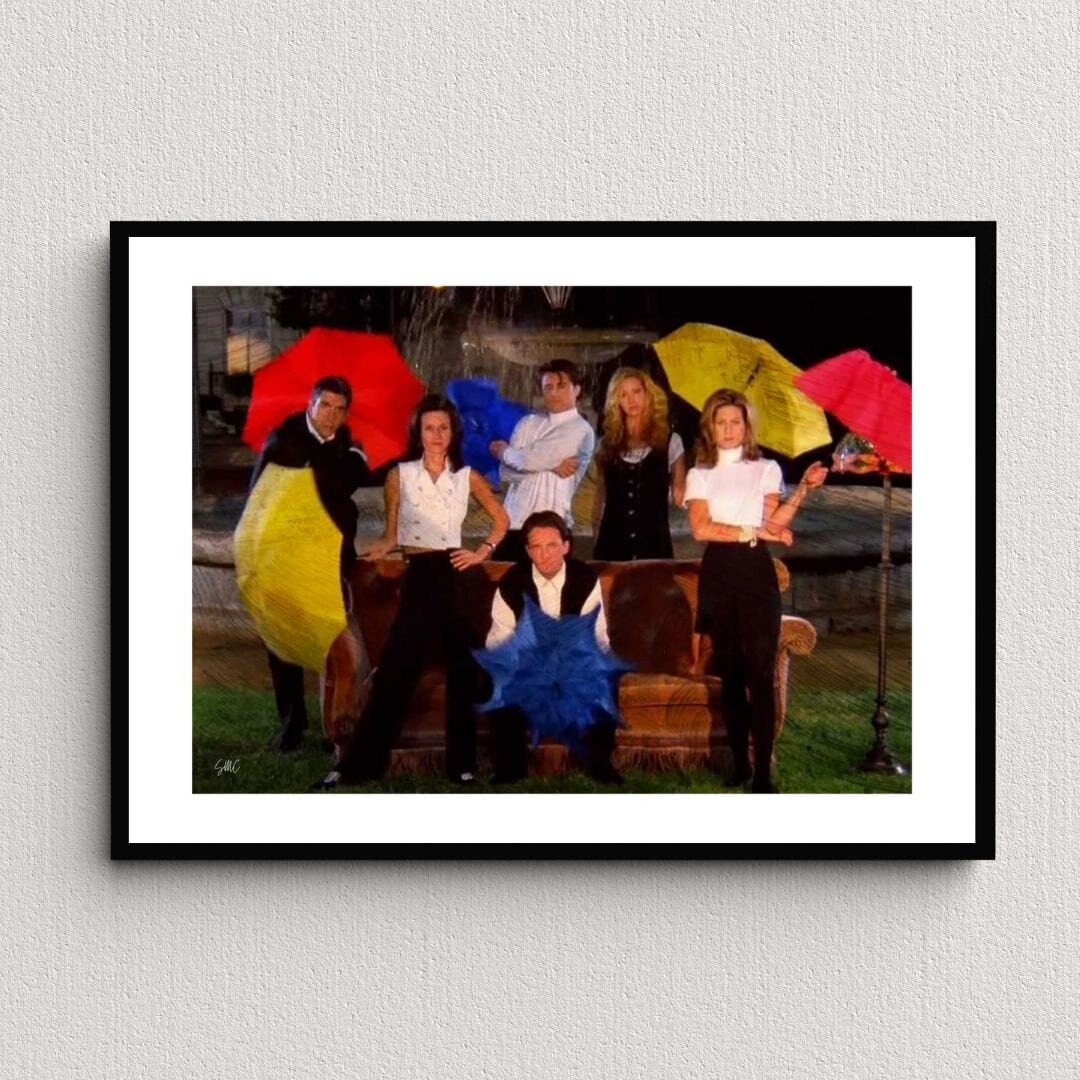 TV Show Art Print, Friends TV Show Oil Print, Umbrella Friends Print ...