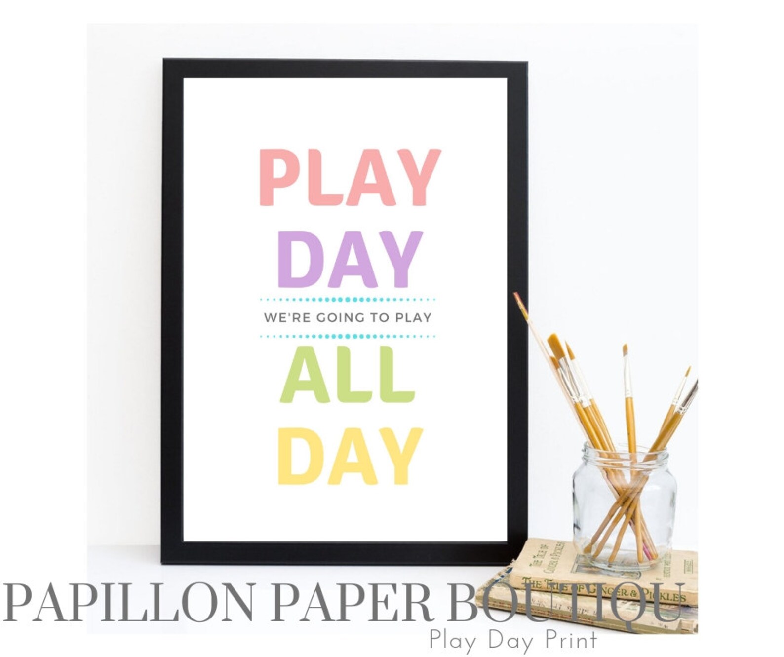 Childrens Poster Kids Art PLAY Nursery Wall Poster Playroom - Etsy