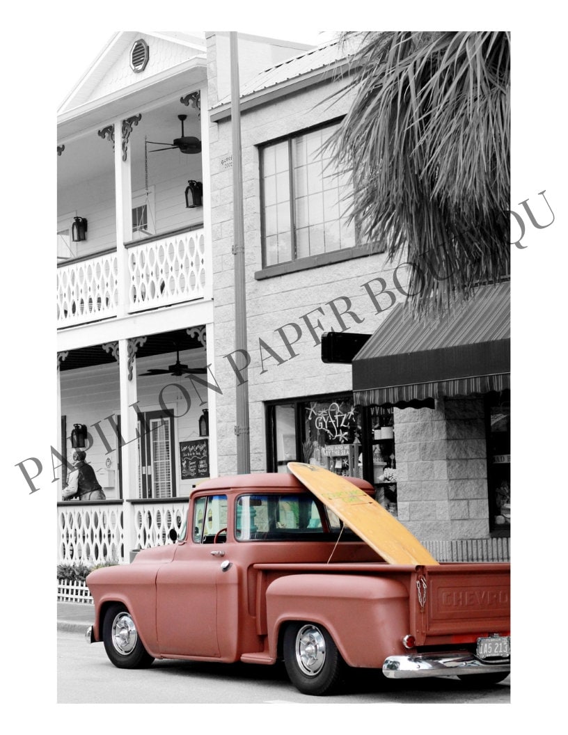 Vintage Truck, Surfboard in a Vintage Truck, Vintage Truck With ...