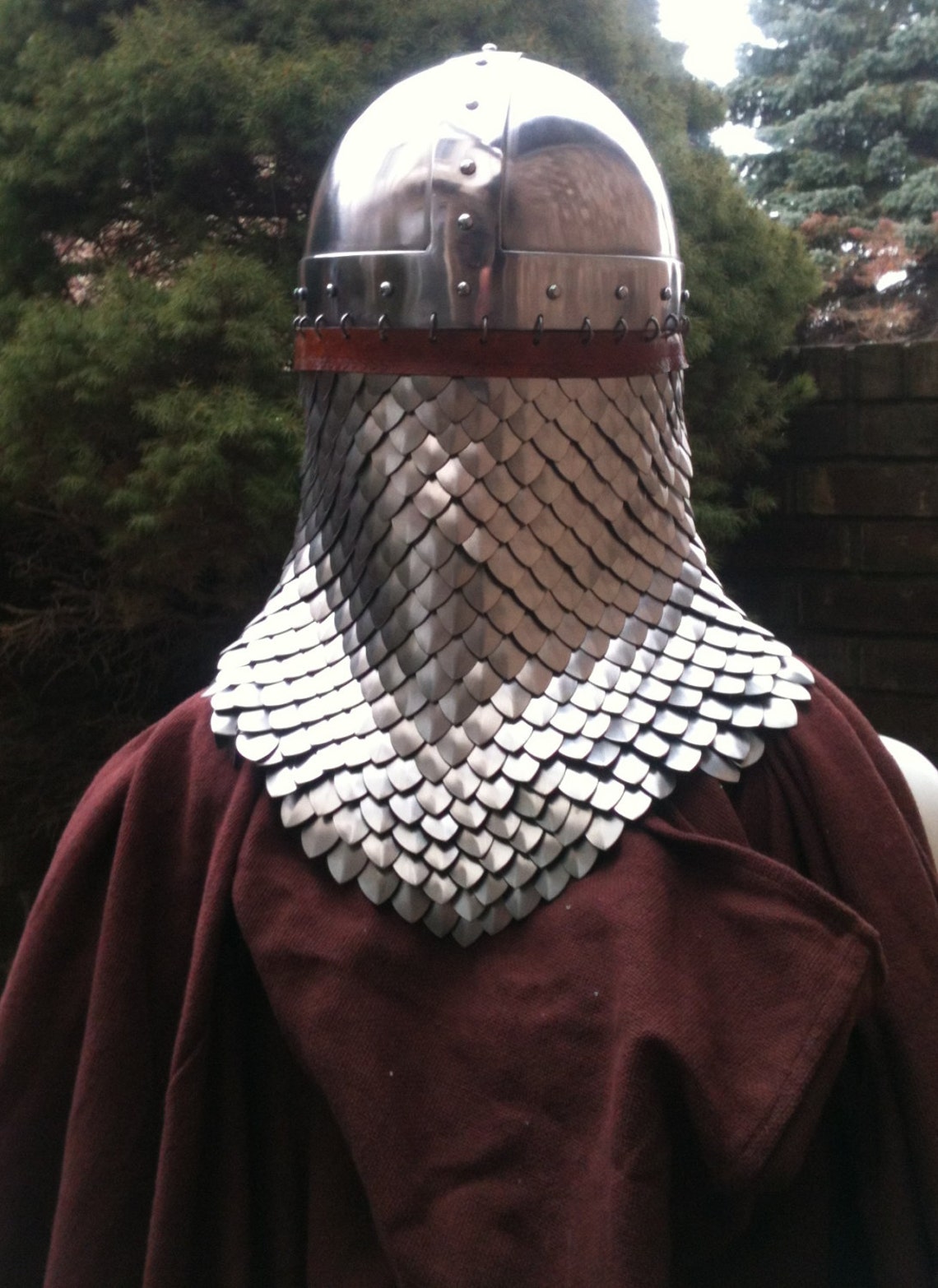 14 Gauge Spangenhelm Helmet With Anodized Aluminum Scale-maille ...
