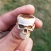 Hand Carved Half Skull Ring - Etsy