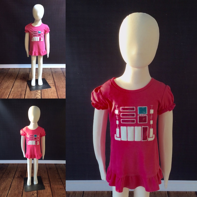 Hot Pink and Glitter Darth Vader Inspired Appliqued Control Panel Long ...