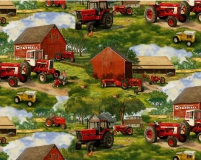 2 Yards of Case, International, Harvester, Farmall, Tractor Fleece ...