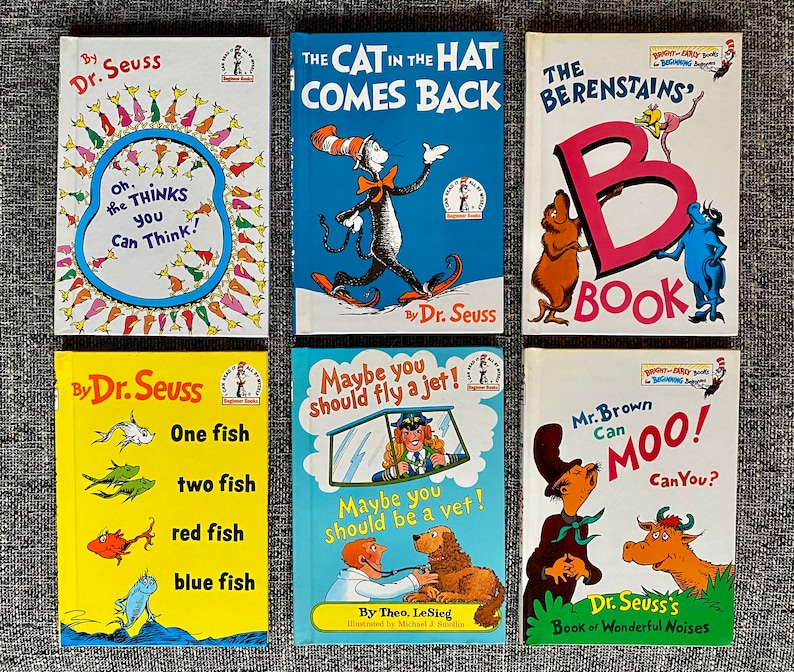 Vintage Dr. Seuss Childrens Books Bright and Early Books for Beginning ...
