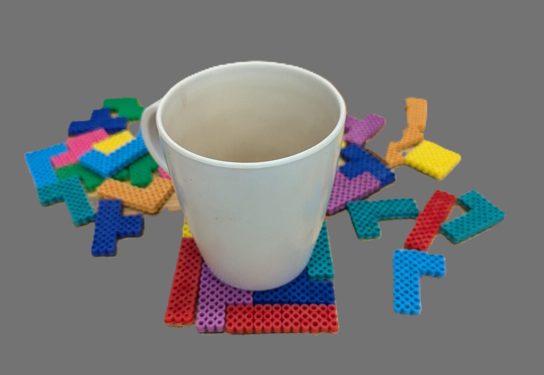 Tetris Perler Bead Coaster Set - Etsy