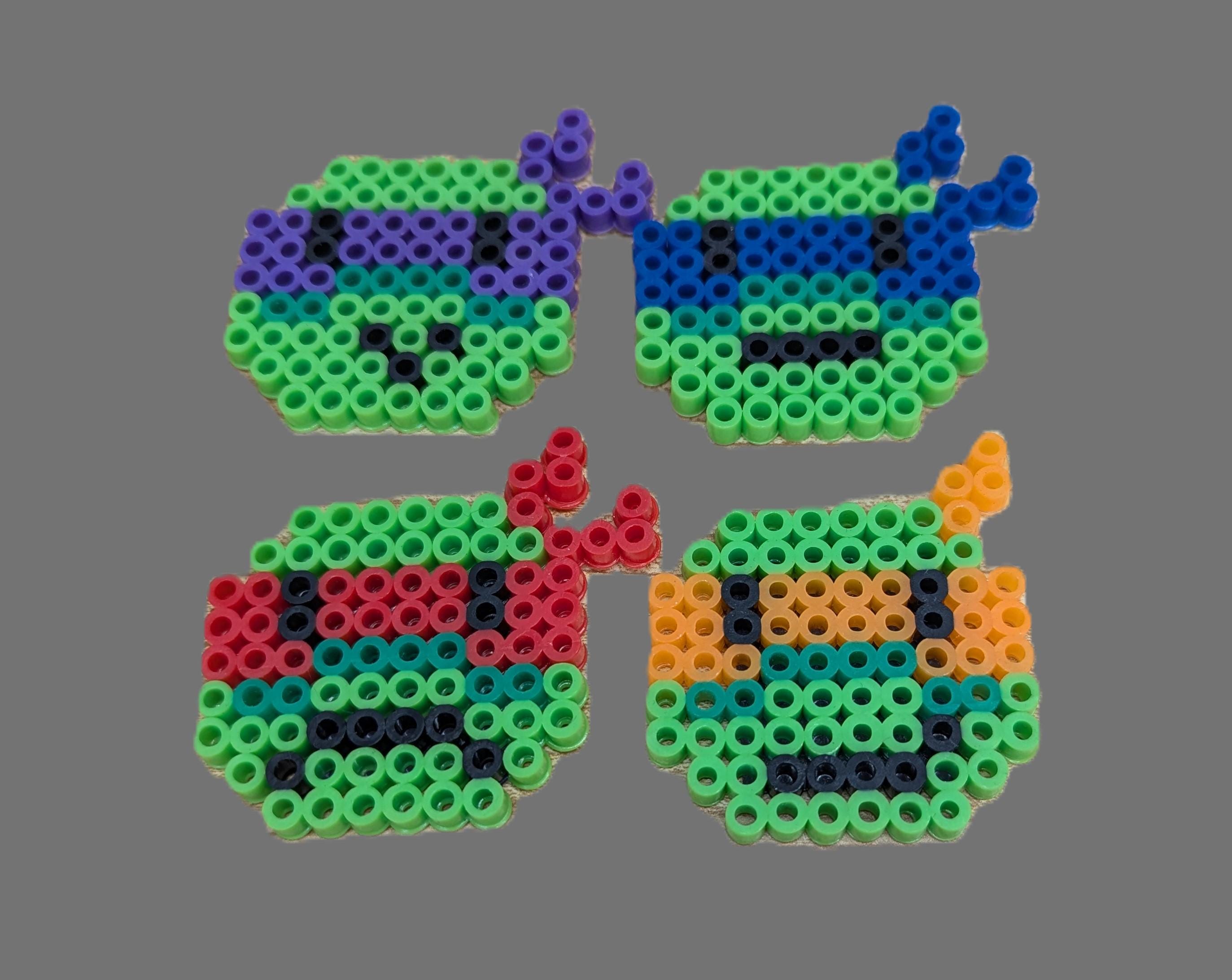 Ninja Turtles 4pc Perler Magnet Set - Etsy