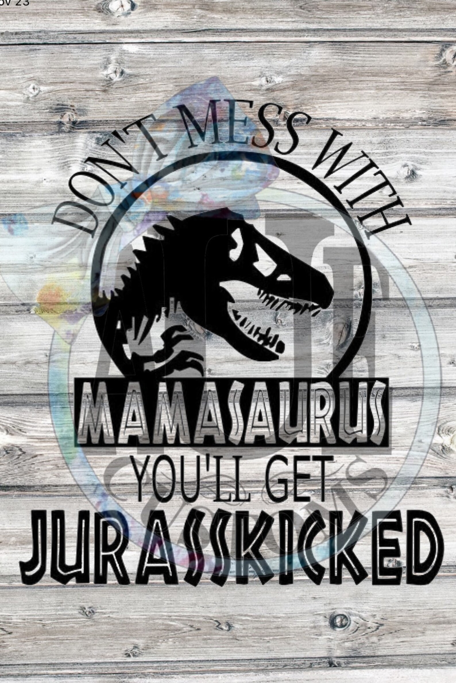 Mamasaurus Rex Waterslide Decal 3.5x3 Clear Back Decal | Etsy