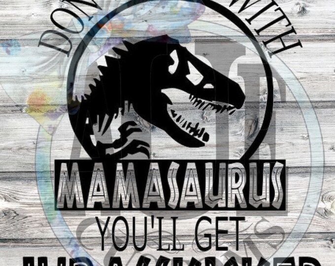 Mamasaurus Rex Waterslide Decal, 3.5x3 Clear Back Decal - Etsy
