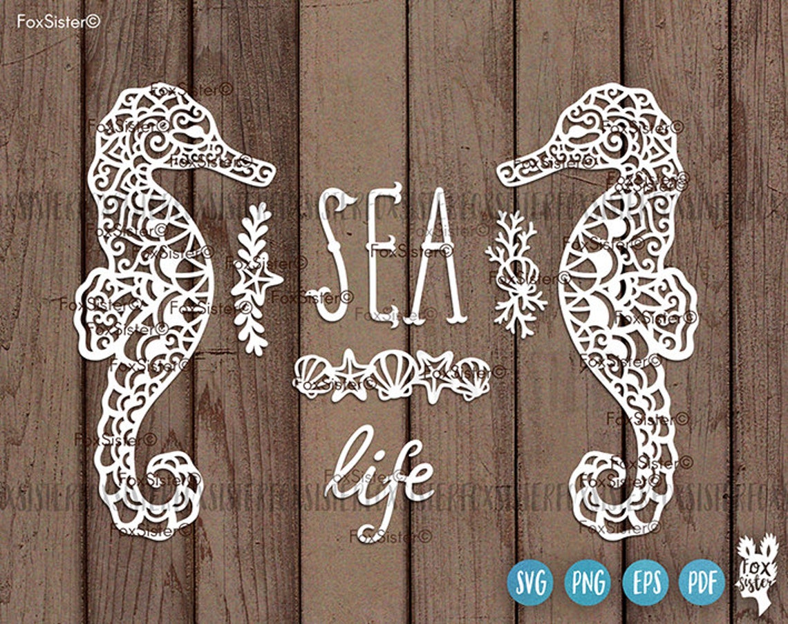 Seahorse Svg Sea Life Cut File Seahorse Clipart Ocean Svg - Etsy