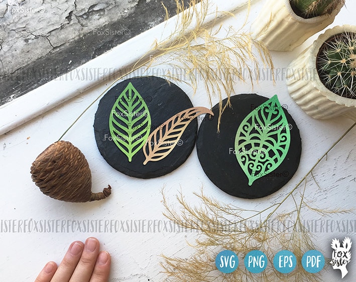 Leaves Svg Bundle SET 4, Leaf Svg 8 Designs, Leaves Cut File Wreath ...