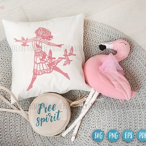 Free Spirit Svg for Cricut and Silhouette, Girl Svg, Foxsister, Quote ...