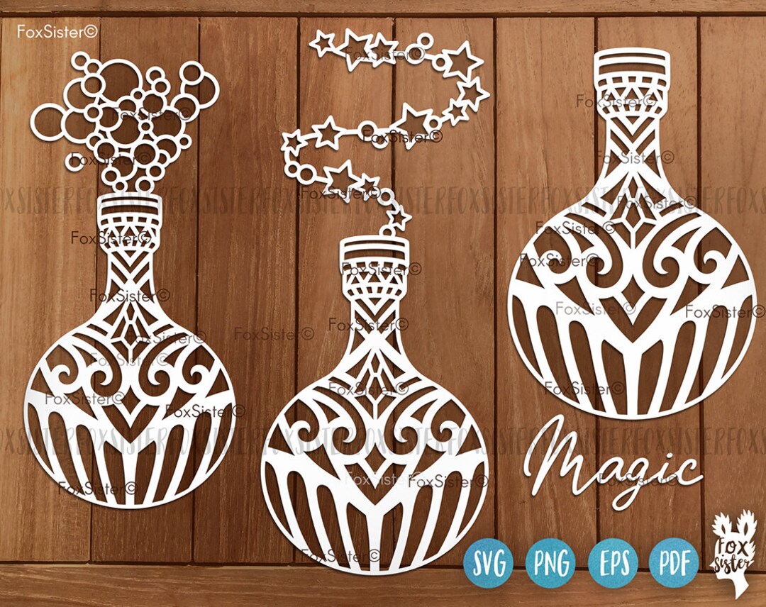 Potion Svg Bundle for Cricut and Silhouette, Witchy Svg, Bottle Svg ...