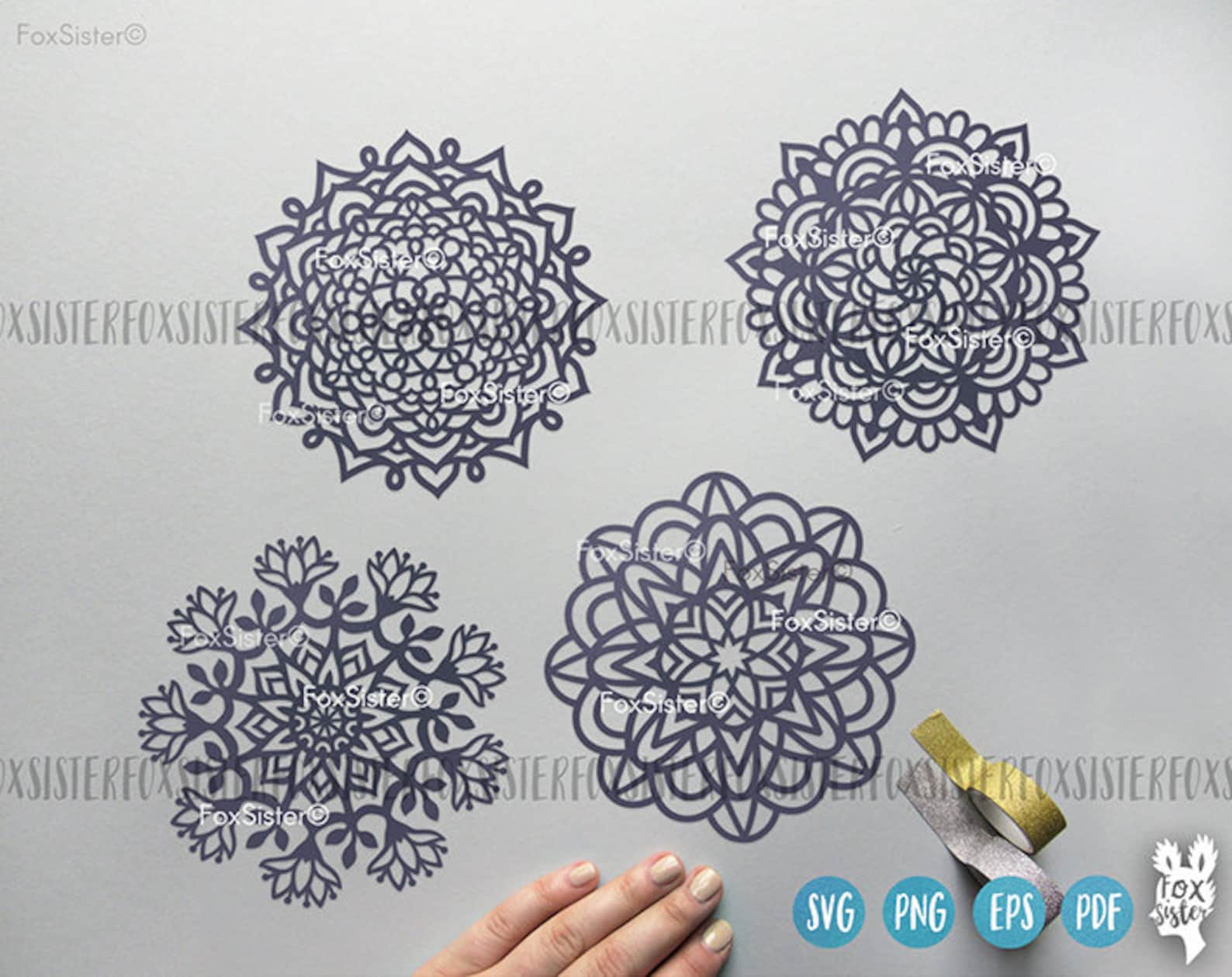 Mandala Svg Bundle vector cut files Boho Svg designs Floral | Etsy