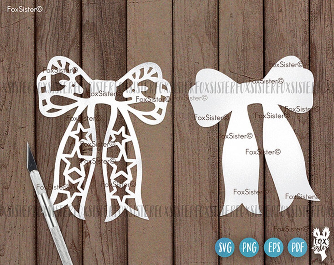 Bow Svg File 6 Bows Svg Bundle Vector Bow Clip Art | Etsy