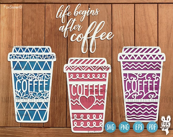 Life begins after coffee svg for Cricut and Silhouette Coffee | Etsy