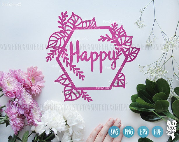 Happy Svg Cut File for Cricut and Silhouette Positive Svg - Etsy