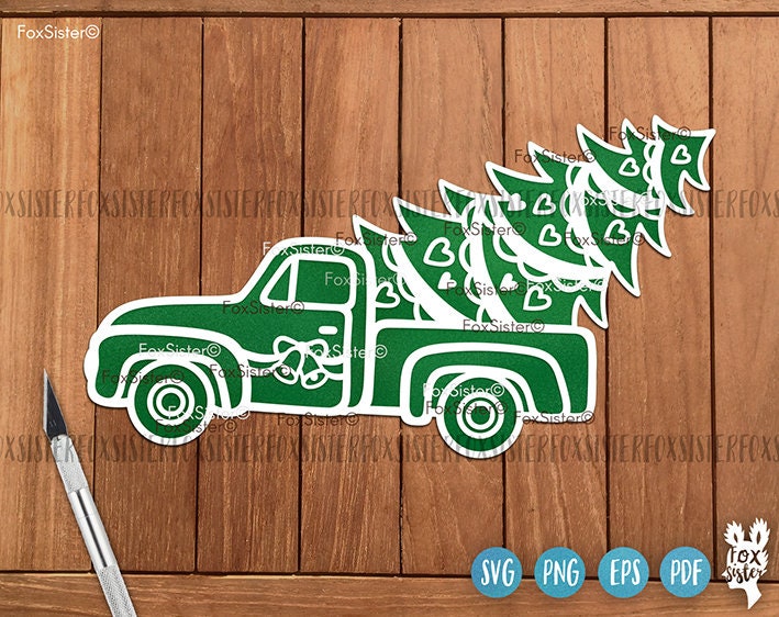Christmas Truck Svg Cutting File Old Truck Svg Christmas Svg | Etsy