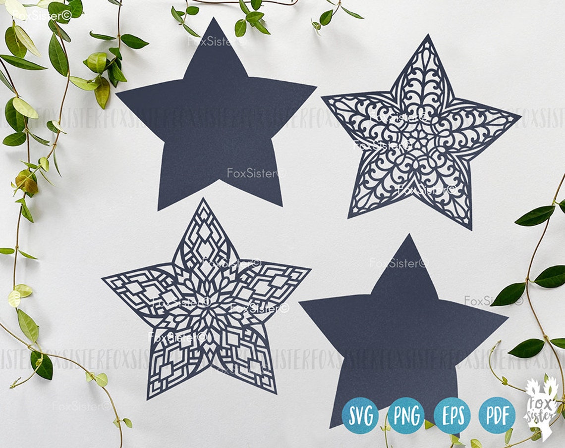 Stars Svg Bundle SET 10 Christmas Svg Bundle Star Svg Happy - Etsy