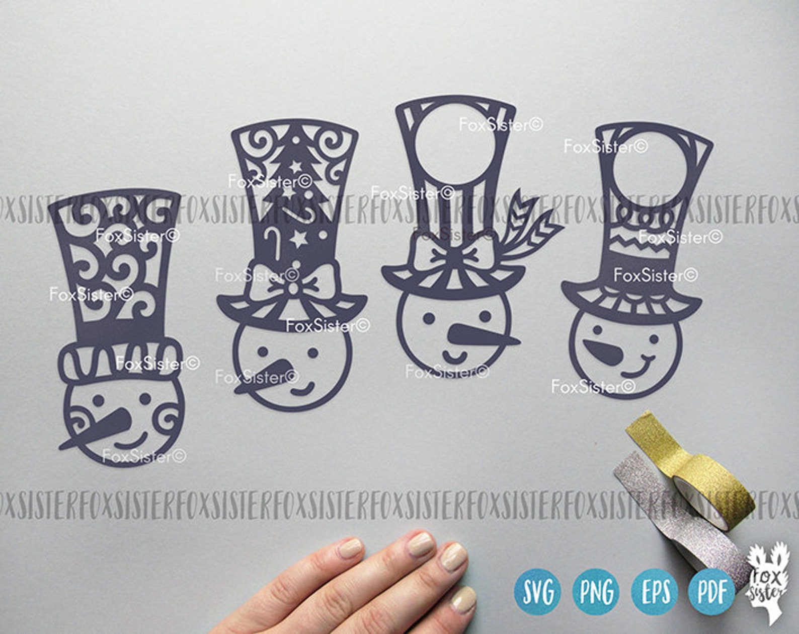 Snowmen Svg Bundle Snowman Clip Art Svg Monogram Frame | Etsy