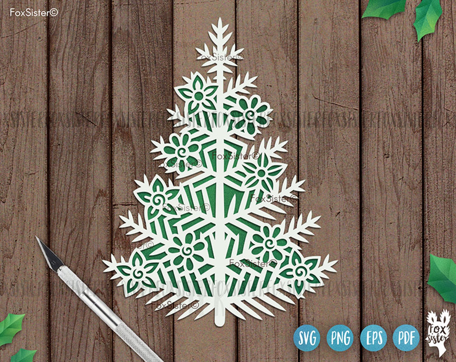 2 Christmas Tree Svg Designs for Cricut and Silhouette - Etsy