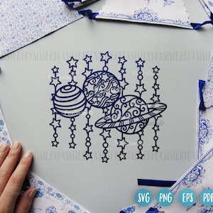 Planets Svg Bundle for Cricut and Silhouette, Galaxy Svg, Celestial Svg ...