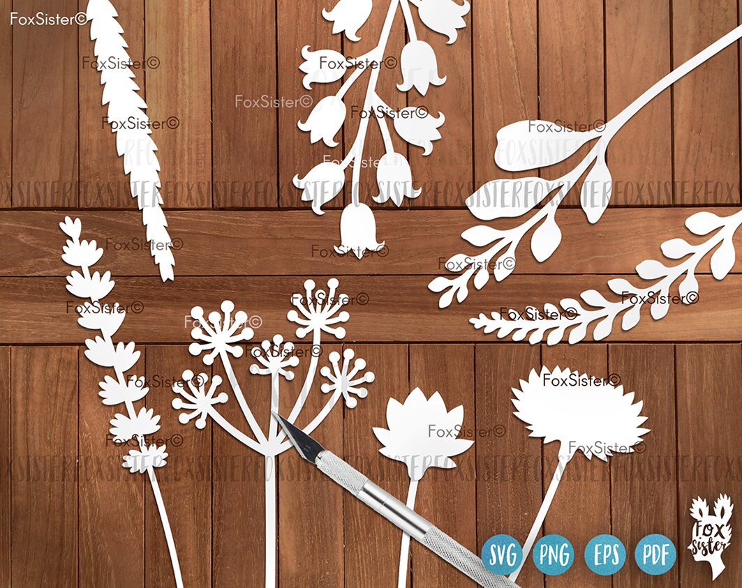 Flowers Svg Bundle for Cricut and Silhouette, Individual Flowers Svg ...