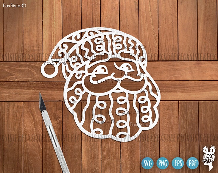 Santa Svg Cut File Templates Santa Clipart Christmas Svg - Etsy